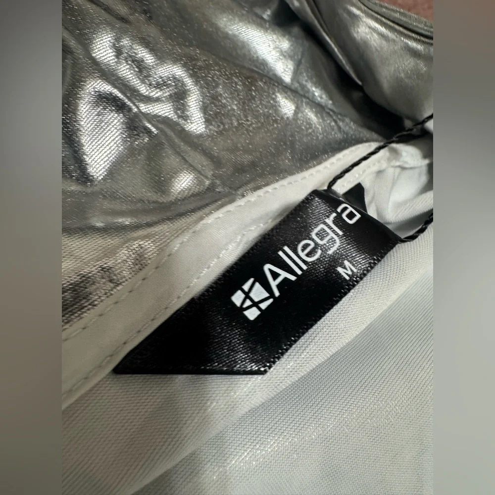 Jackets & Coats | New Medium Silver Metallic Jacket Hoodie Rave ...